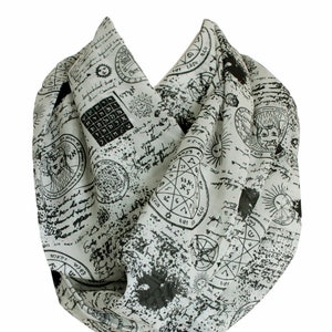 Old Texture and Magic Symbols Infinity Circle Scarf Spring Fall Summer ...