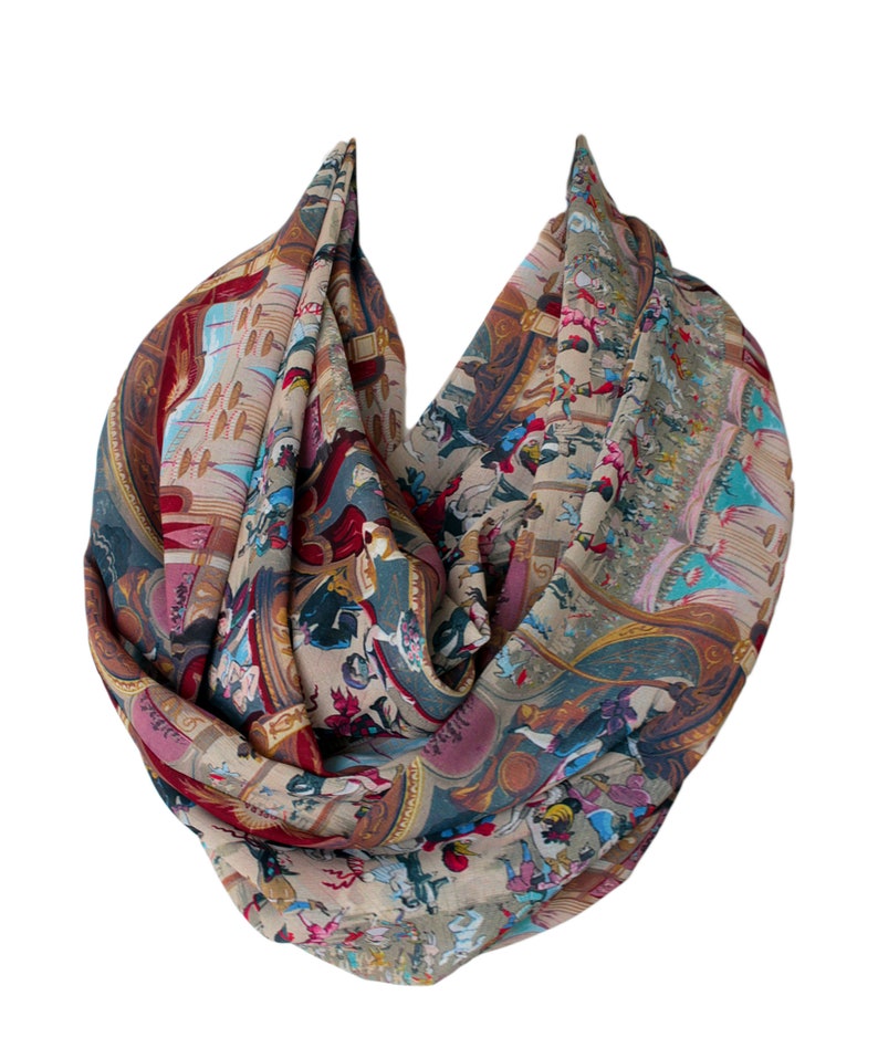 Opera Theater Infinity Circle Scarf Spring Fall Summer | Etsy