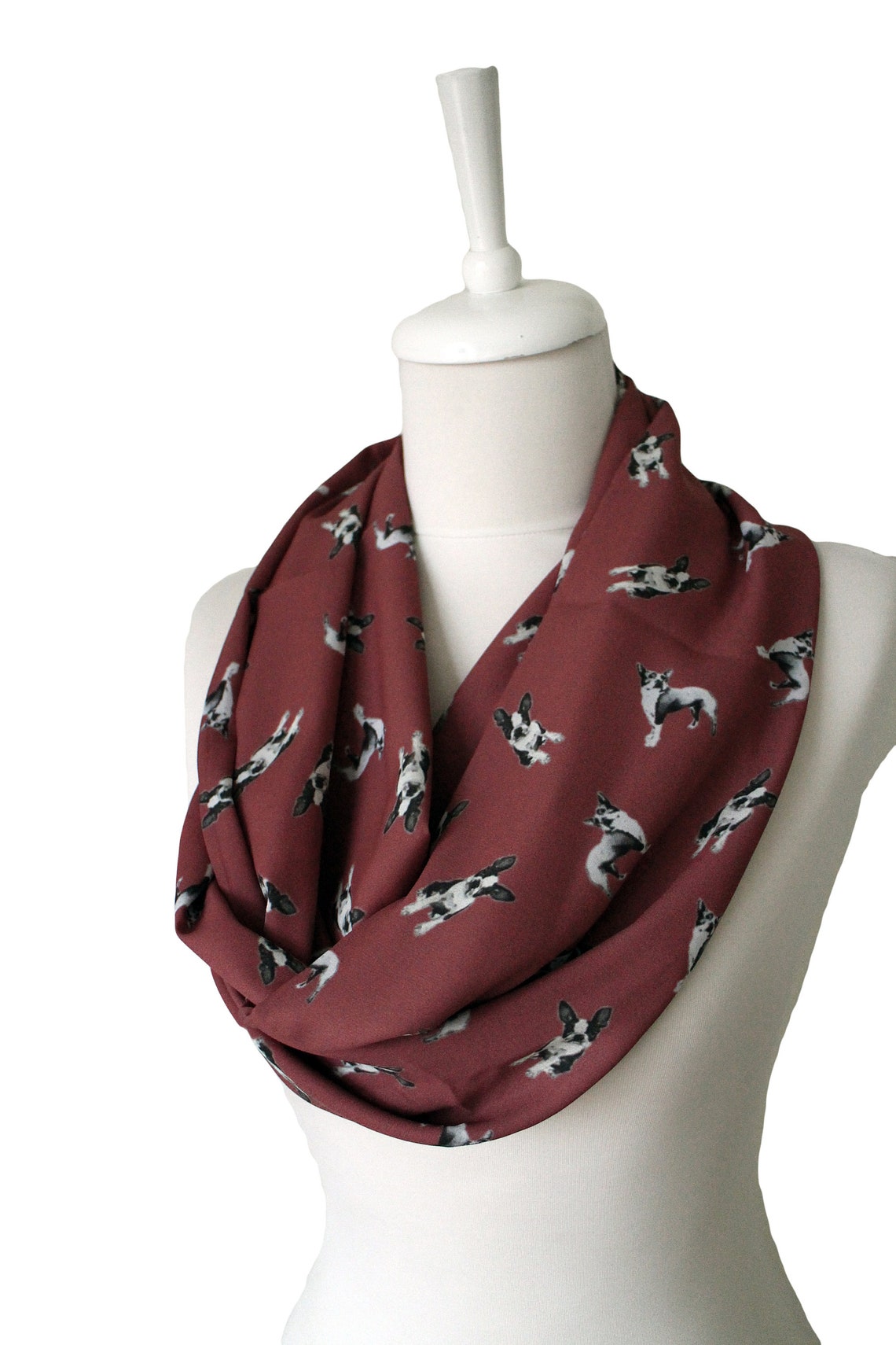 Boston Terrier Scarf Infinity Scarf Dog Scarf Fall Fashion - Etsy Canada