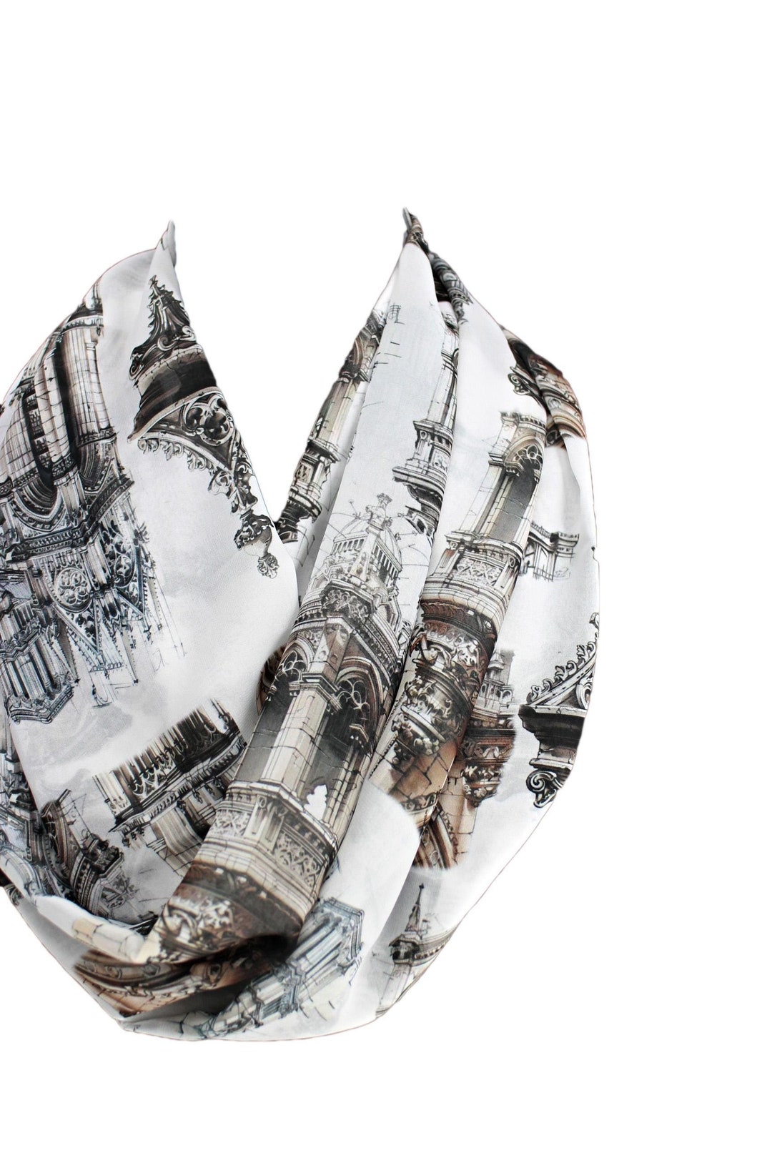 Baroque Architecture Design Infinity Scarf Circle Scarf, Loop Scarf ...