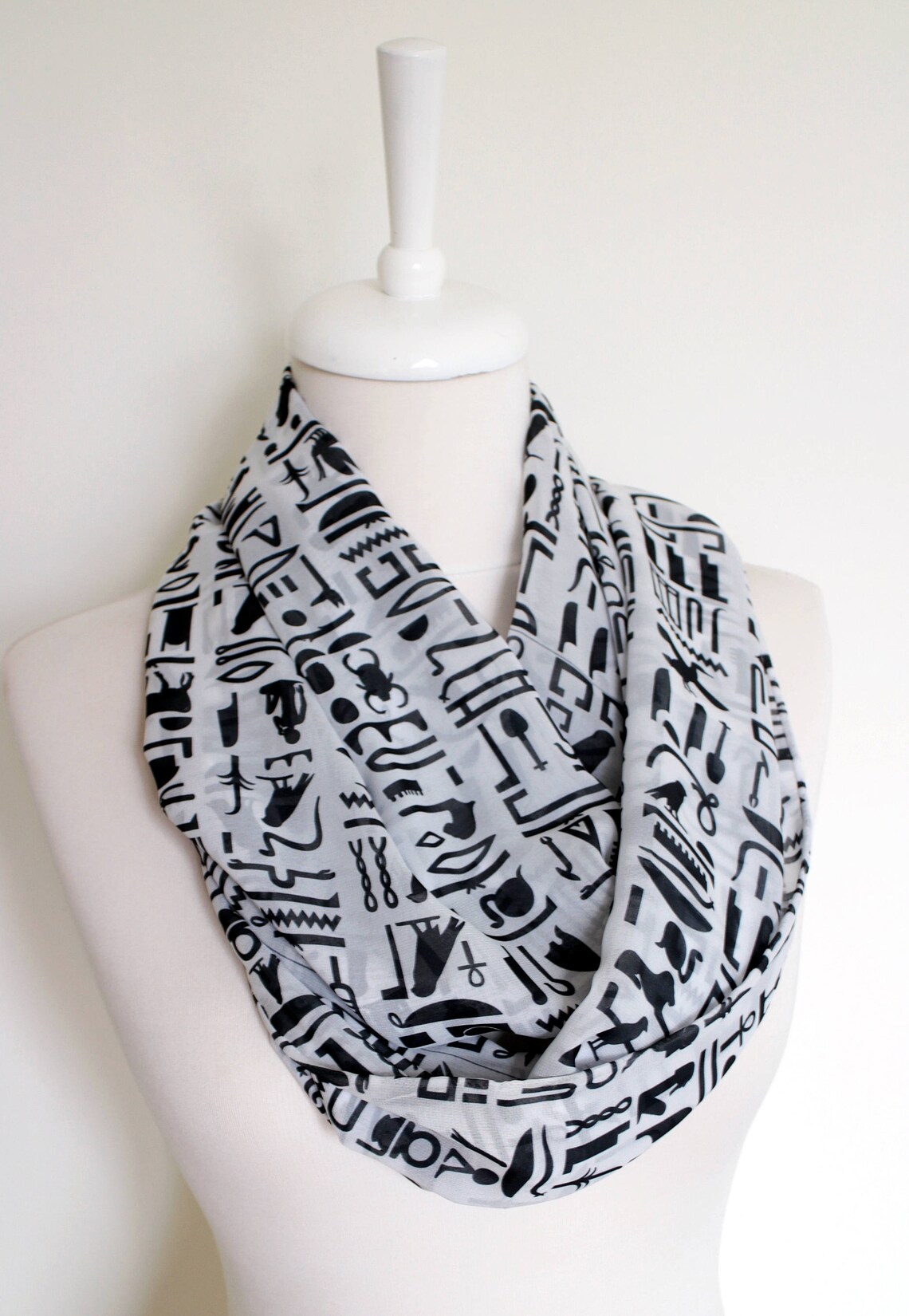 Egyptian Hieroglyphics Pattern Infinity Scarf Circle Scarf - Etsy