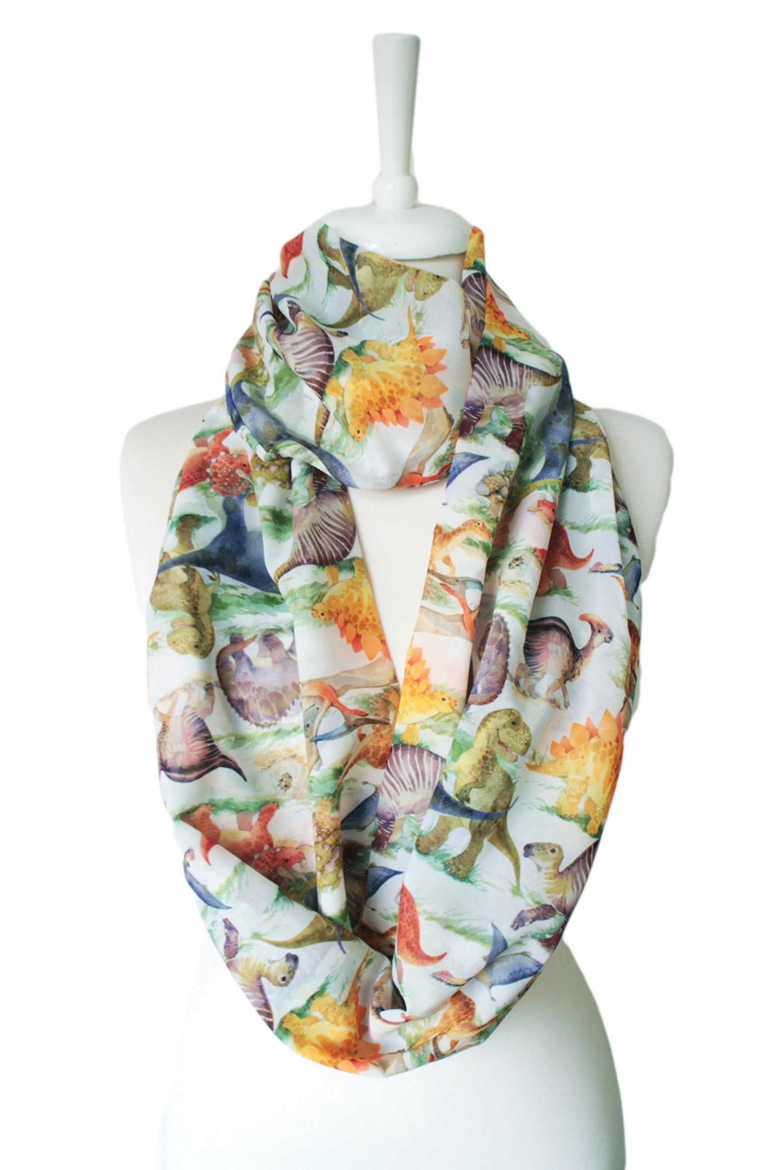 Prehistoric Age Dinosaurs Infinity Scarf Circle Scarf Loop - Etsy