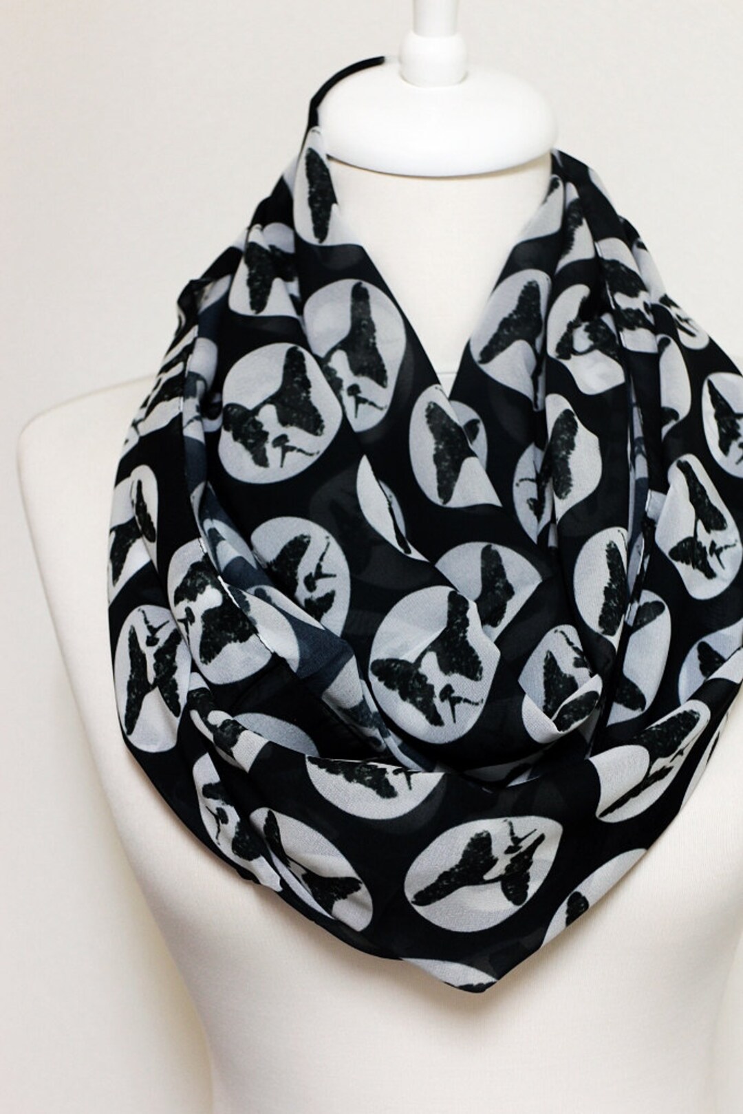 Boston Terrier Polka Dot Infinity Scarf Circle Scarf Loop - Etsy