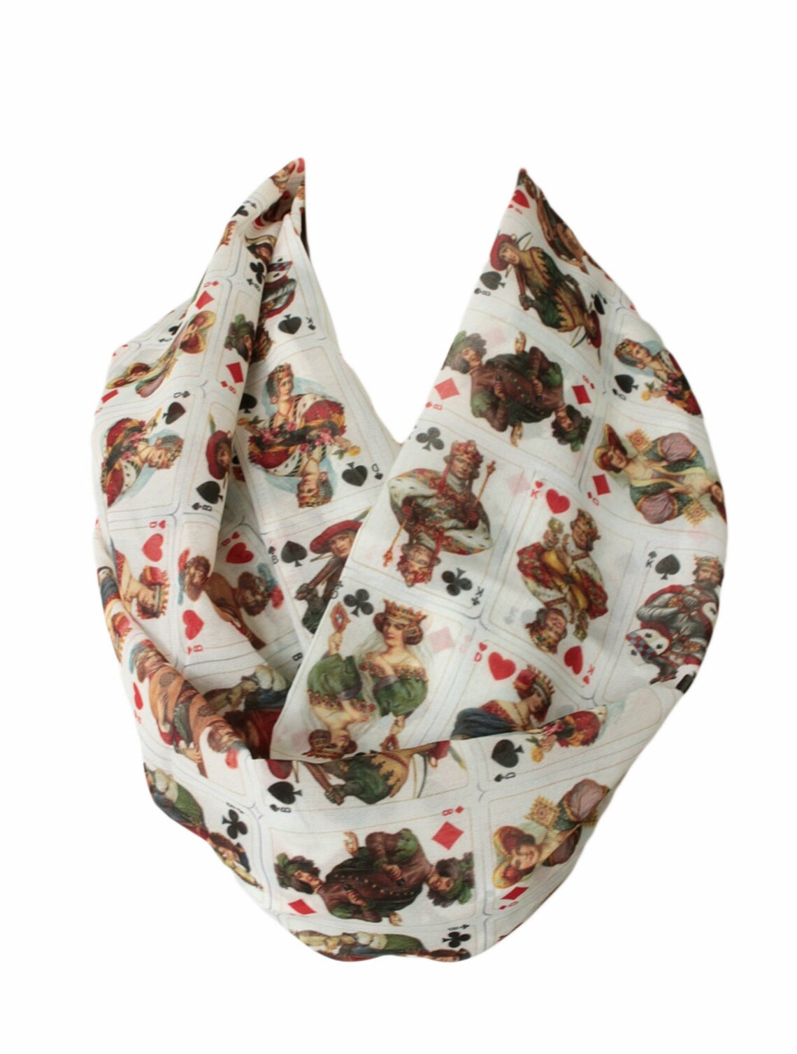 Playing Cards Infinity Scarf Casino Scarf Circle Scarf Gift | Etsy