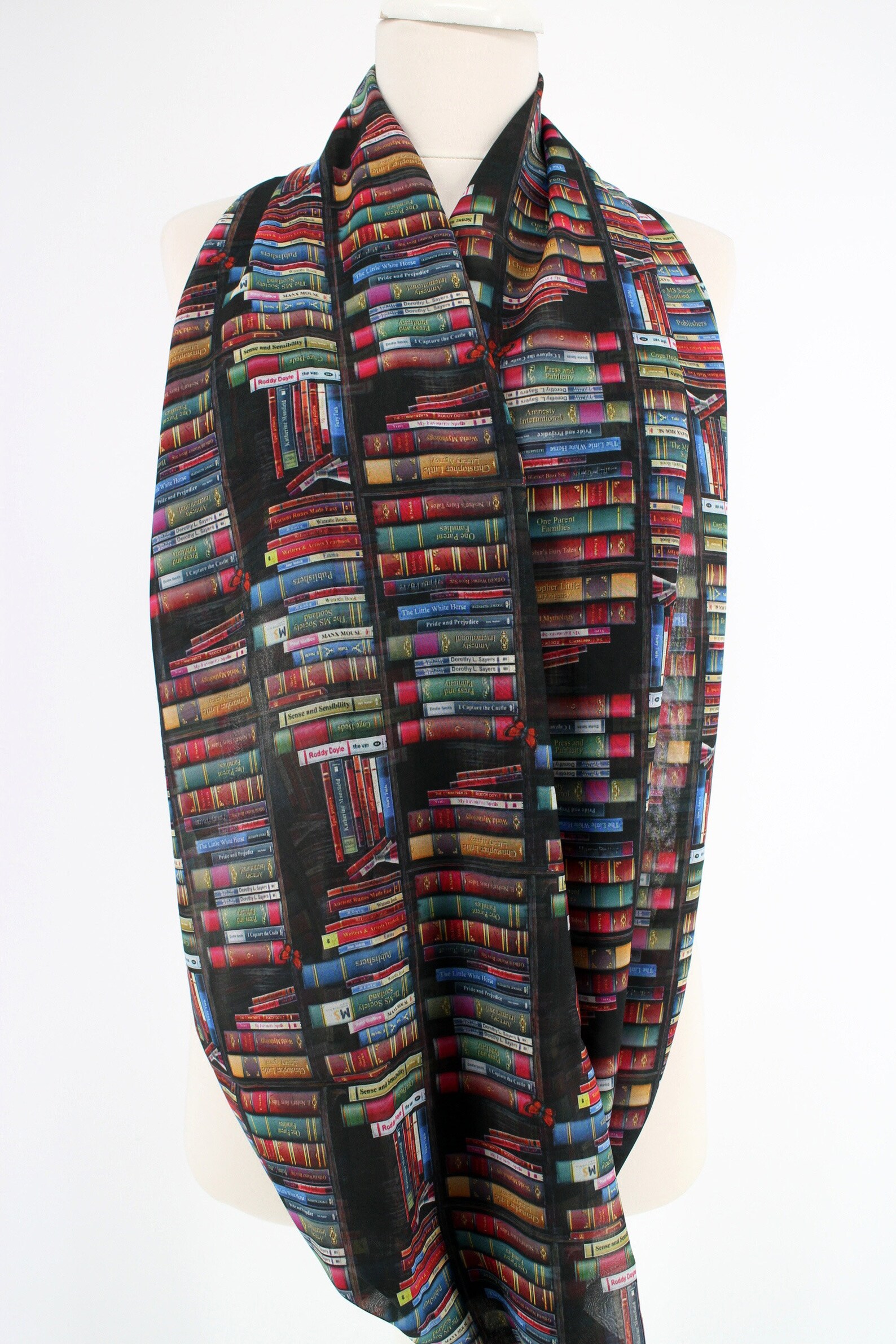 Bookshelf Scarf Infinity Scarf Book Scarf Book Lover Gift - Etsy UK