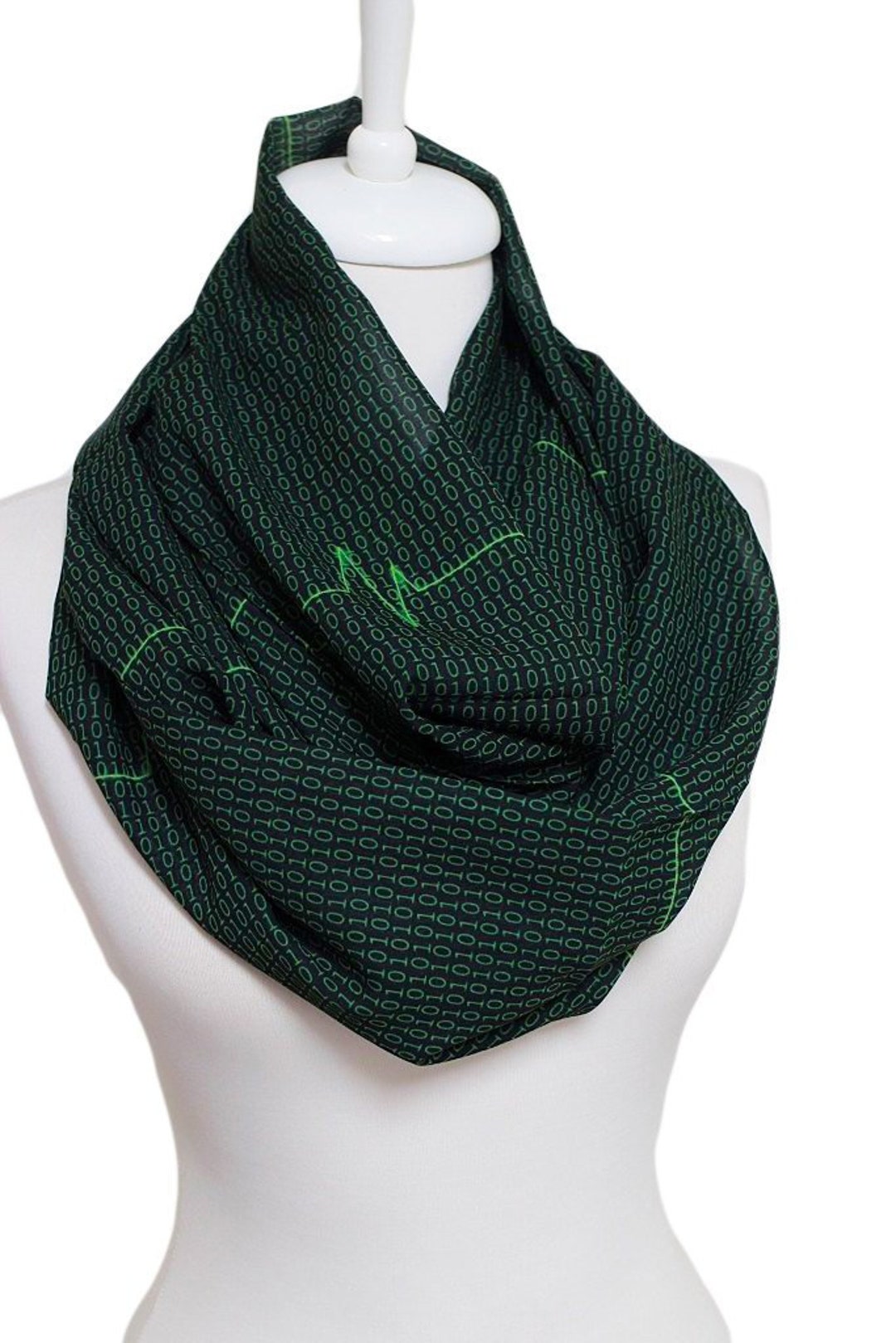 Binary Code Infinity Scarf Print Scarf Heart Rate Doctor Women Fashion ...