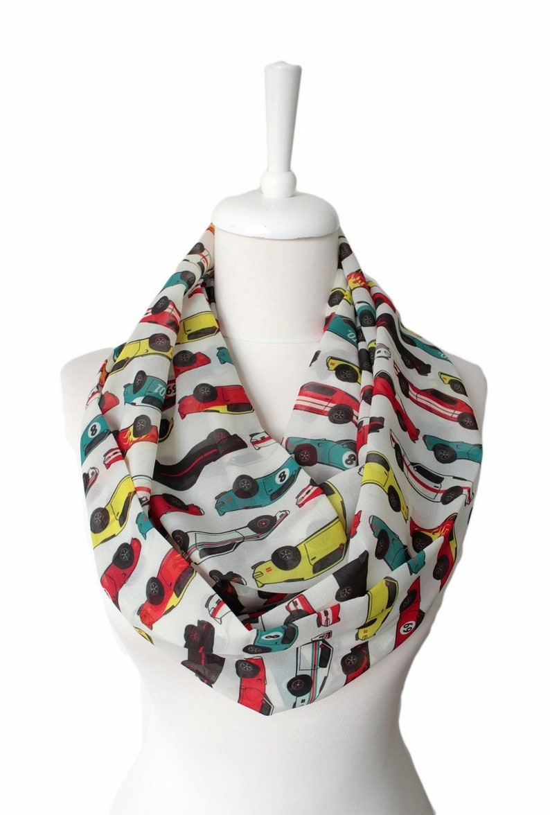 Classic Racing Cars Infinity Scarf Retro Cars Gift for Her - Etsy