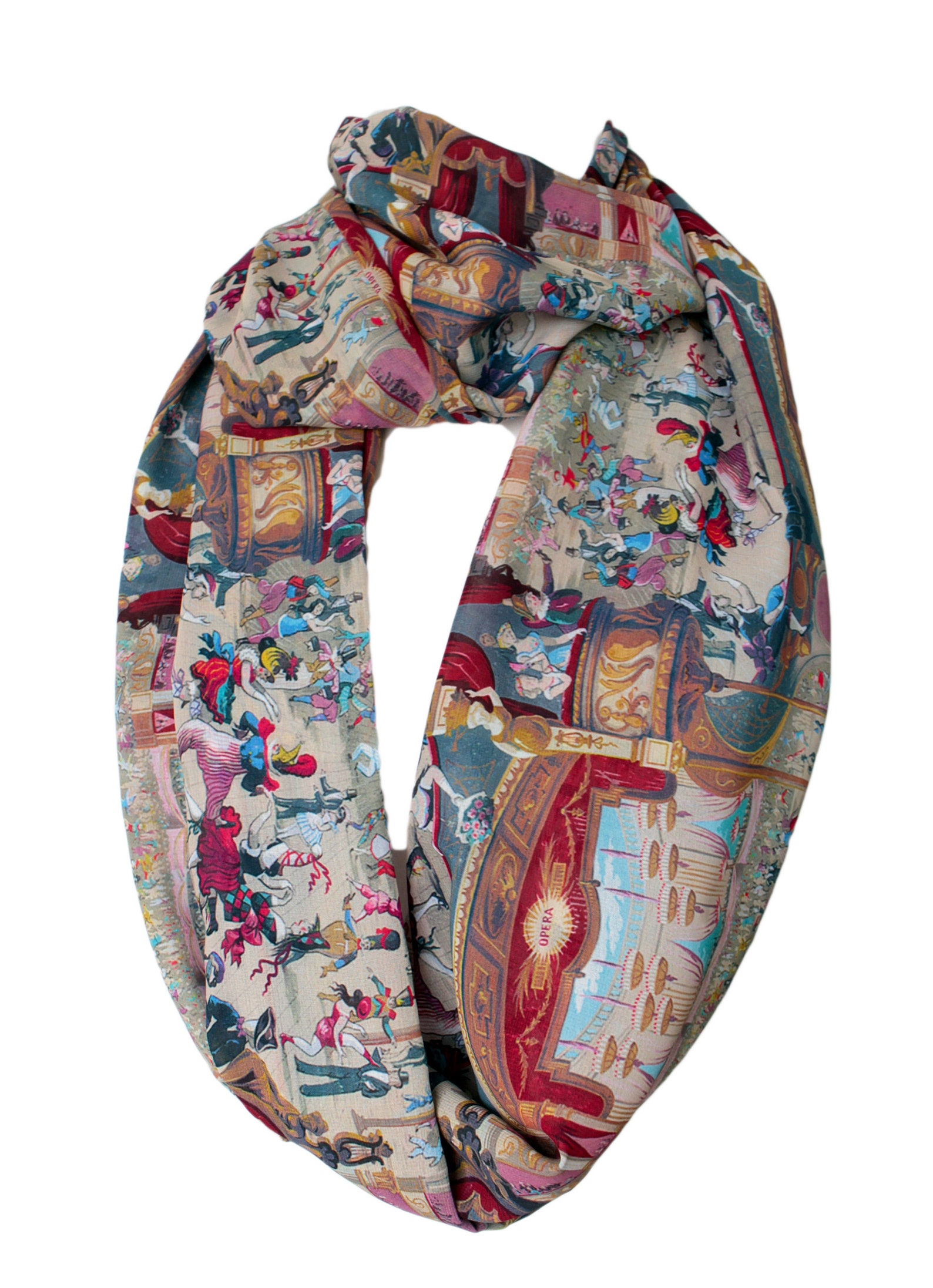 Opera Theater Infinity Circle Scarf Spring Fall Summer | Etsy