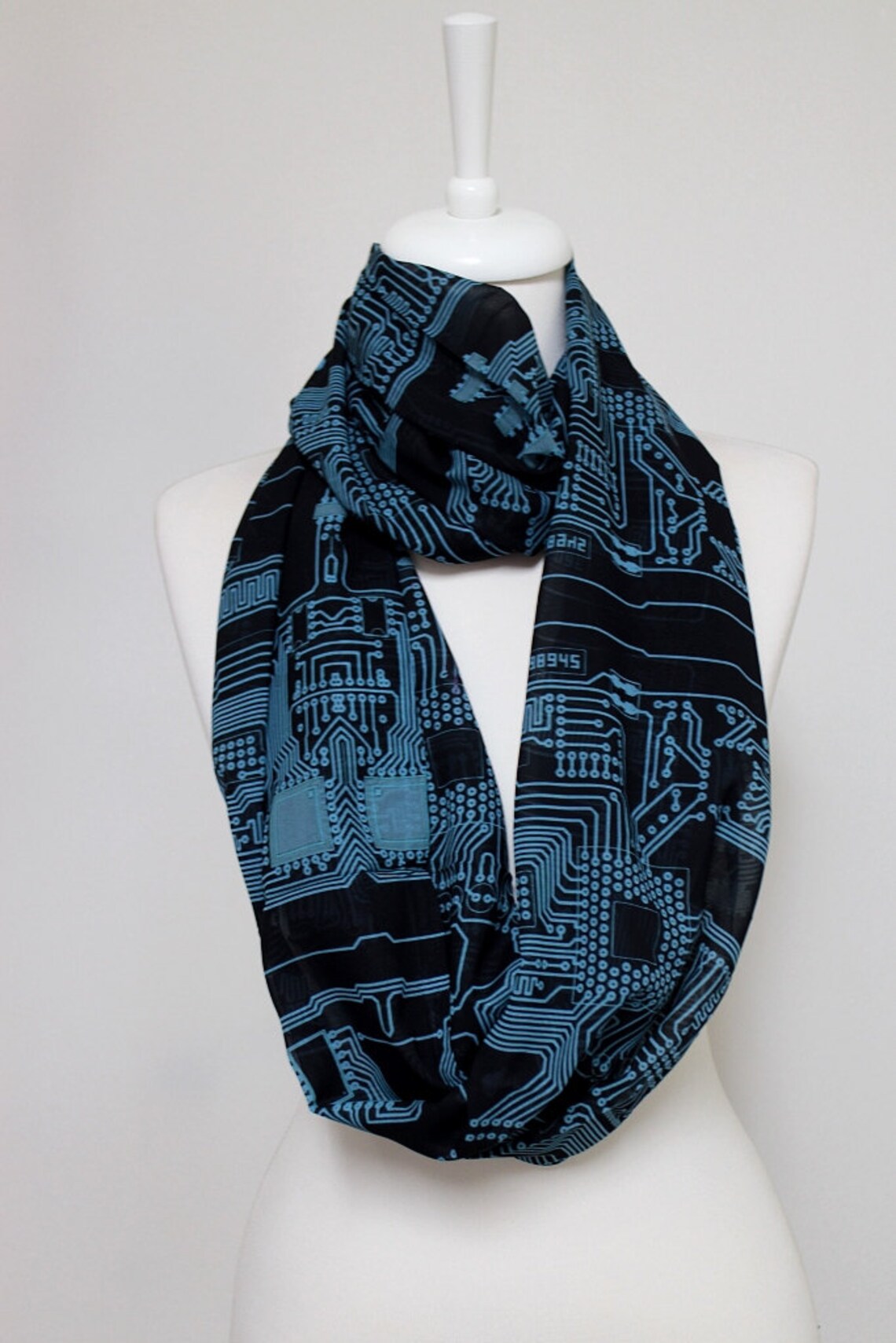 PC Circuit Board Infinity Scarf Wearable Technology Print Geek | Etsy