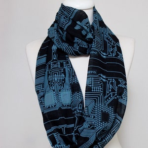 PC Circuit Board Infinity Scarf Wearable Technology Print Geek Scarf ...