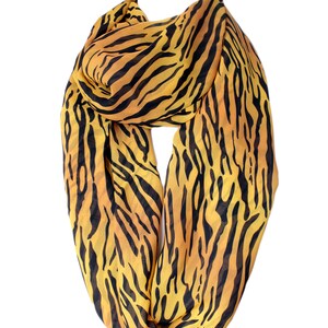 Tiger Skin Pattern Infinity Scarf Animal Scarf Loop Scarf Circle Scarf ...