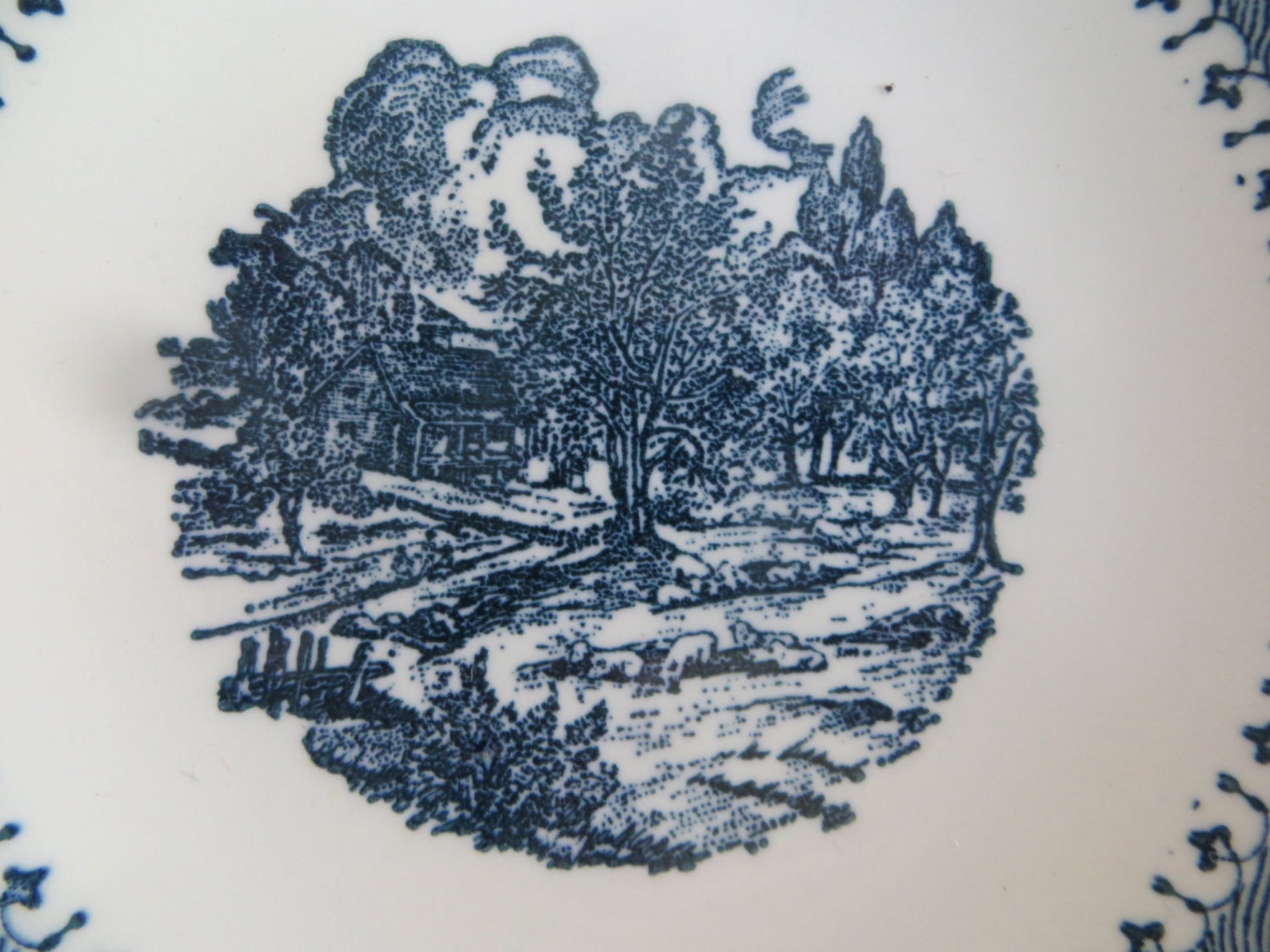 Taylor Smith Taylor Currier and Ives Blue Dishes 15 Pieces - Etsy