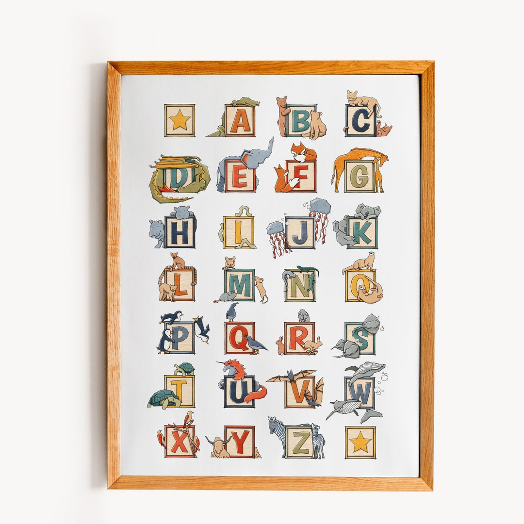 Animal Alphabet Blocks: A Playful and Educational Digital Download ...