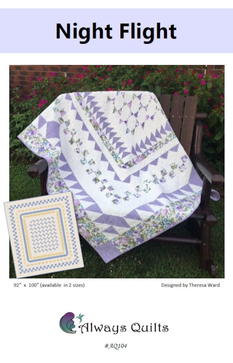 NIGHT FLIGHT, Pdf Quilt Pattern, Twin and Queen Size - Etsy