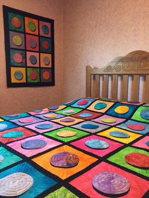 CIRCLES & SHADOWS, Pdf Quilt Pattern, Wall Hanging (33" X 43") or Quilt ...