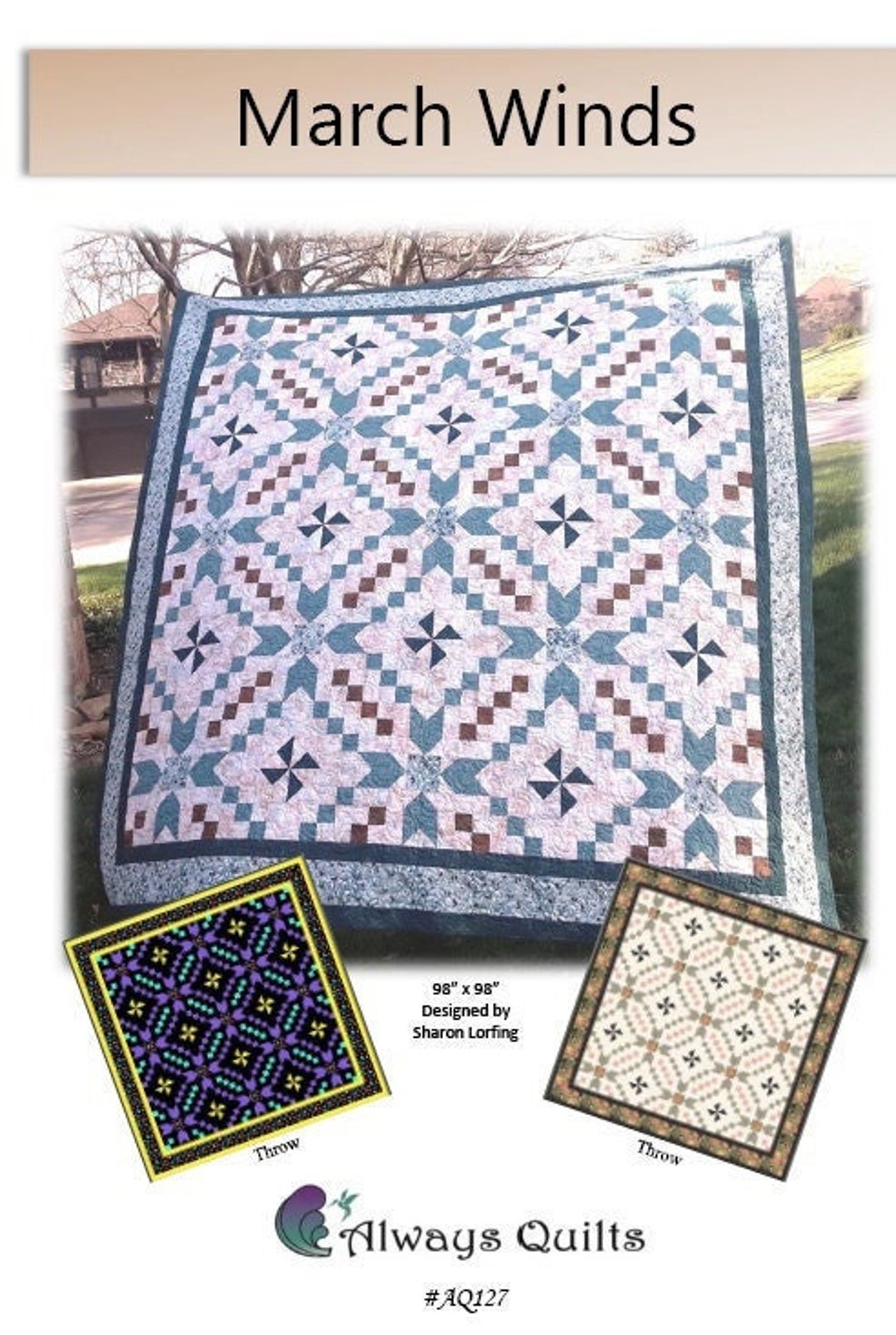 MARCH WINDS Pdf Quilt Pattern 4 Sizes - Etsy