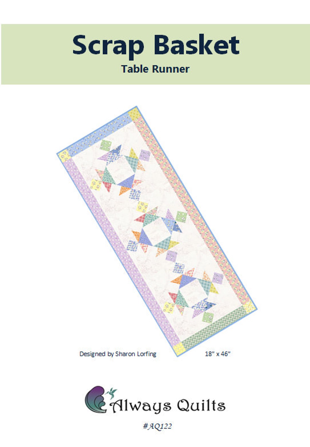 SCRAP BASKET Table Runner, Pdf Quilt Pattern, 18 X 46 - Etsy