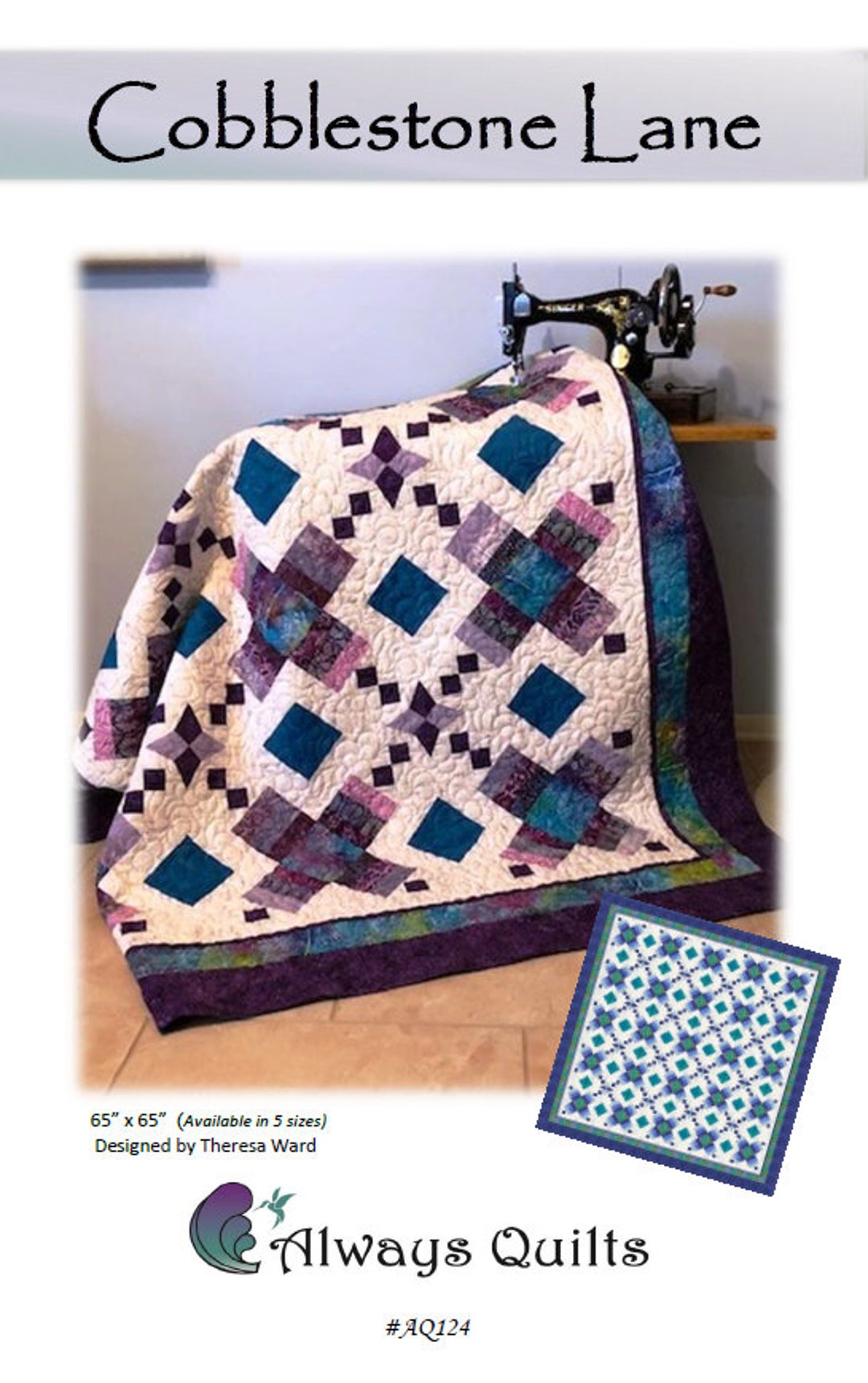COBBLESTONE LANE Pdf Quilt Pattern, 5 Sizes - Etsy