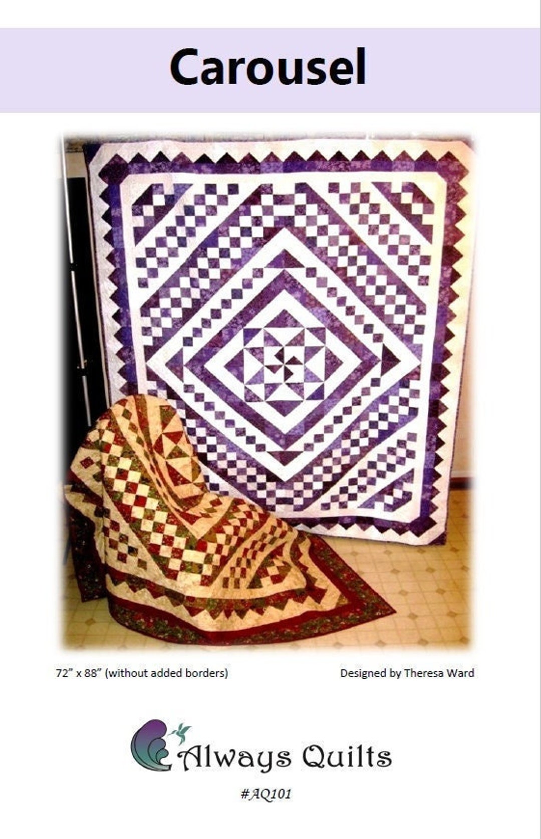 CAROUSEL, Pdf Quilt Pattern, Twin/full and Queen Size - Etsy