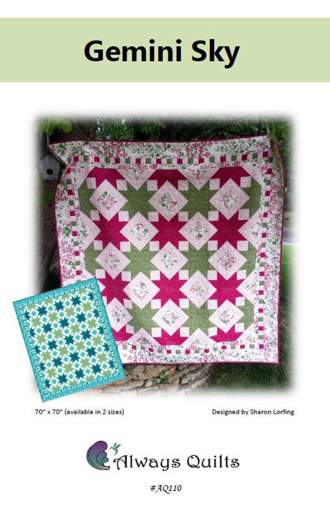 GEMINI SKY, Pdf Quilt Pattern, 2 Sizes (large Throw and Queen) - Etsy