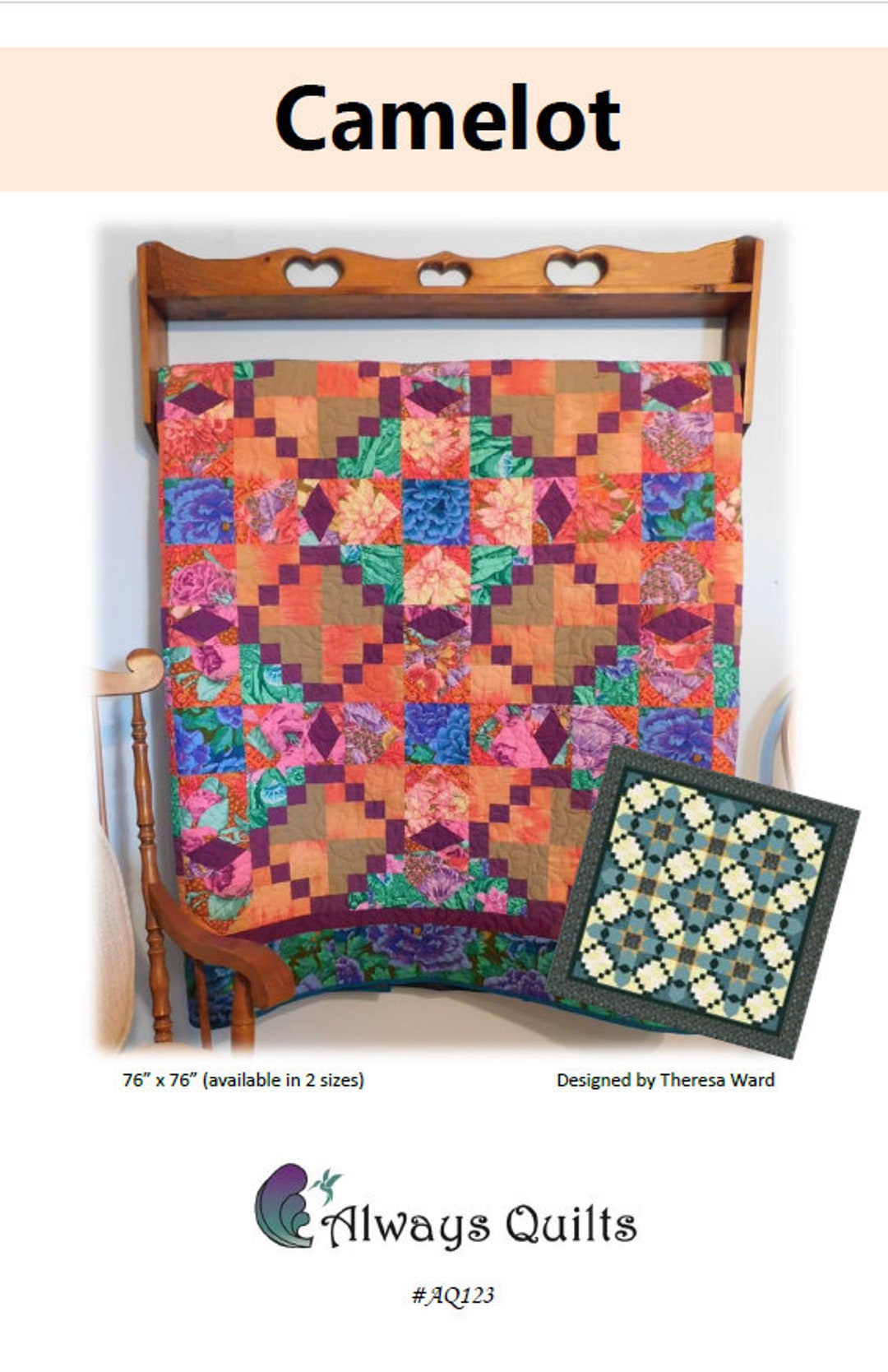 CAMELOT Pdf Quilt Pattern, Throw, Queen & King Sizes - Etsy