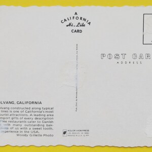 Solvang, California, Vintage Postcard, Birkholm's Bakery, Classic Cars ...