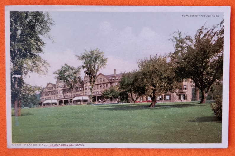 Stockbridge Mass. Antique Postcard Heaton Hall Gilded Age | Etsy