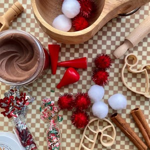 Hot Cocoa Cafe Busy Bag Play Dough Kit Handmade Scented Natural Eco ...