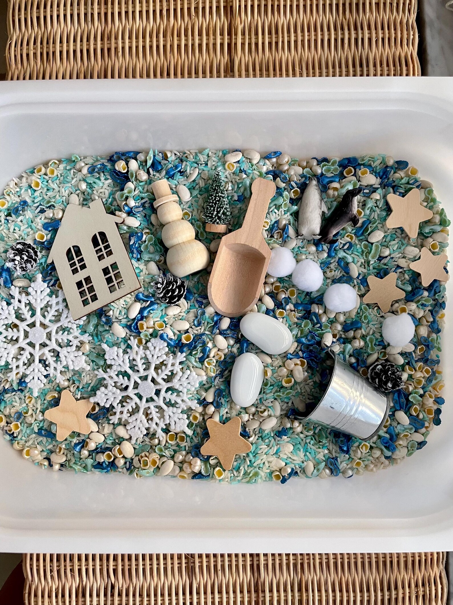 Snow Day Sensory Bin in a Bag Organic Essential Oil Natural Bin Eco ...