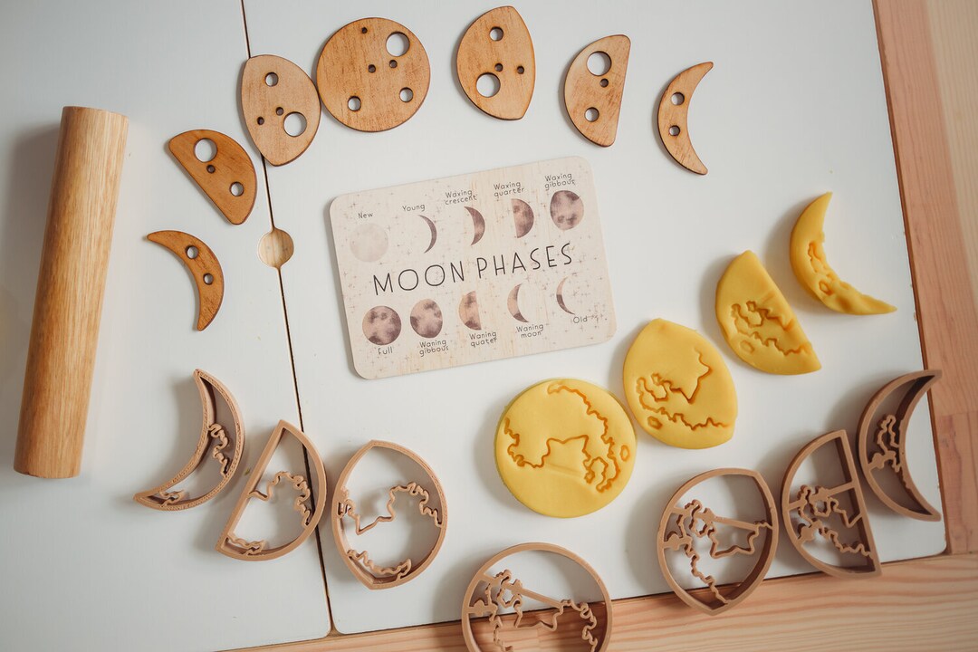 Moon Phases Eco-cutter Set Kinfolk Pantry Play Dough Tools Outer Space ...