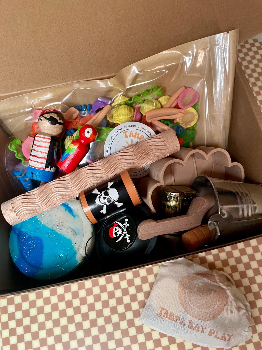 Pirate Play Dough and Sensory Filler Kit- Organic Essential Oil Scented ...