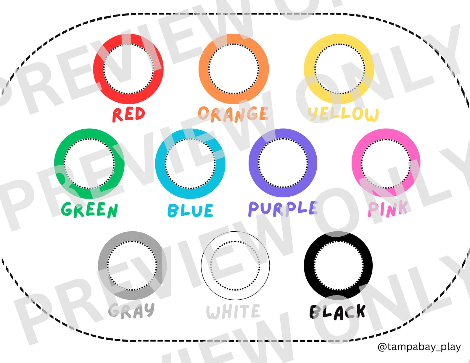 Color Sorting Printable- Trofast Lid Bin Insert Flisat Sensory Play PDF ...