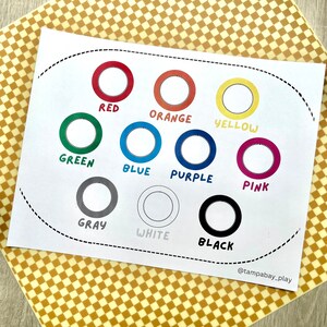 Color Sorting Printable- Trofast Lid Bin Insert Flisat Sensory Play PDF ...