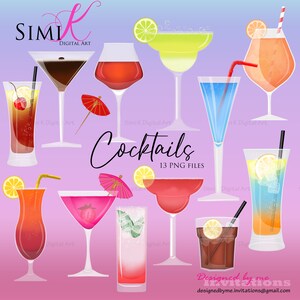 Cocktail Clip Art Set, Cocktail Party Clipart, Clipart Alcohol ...