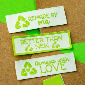 Upcycled Sewing Labels – Woven Clothing Tags for Recycled Items - Etsy