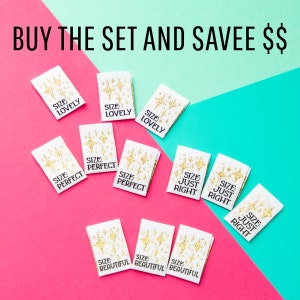 Size Inclusive Sewing Labels | Woven Labels | Clothing Labels | Sewing ...