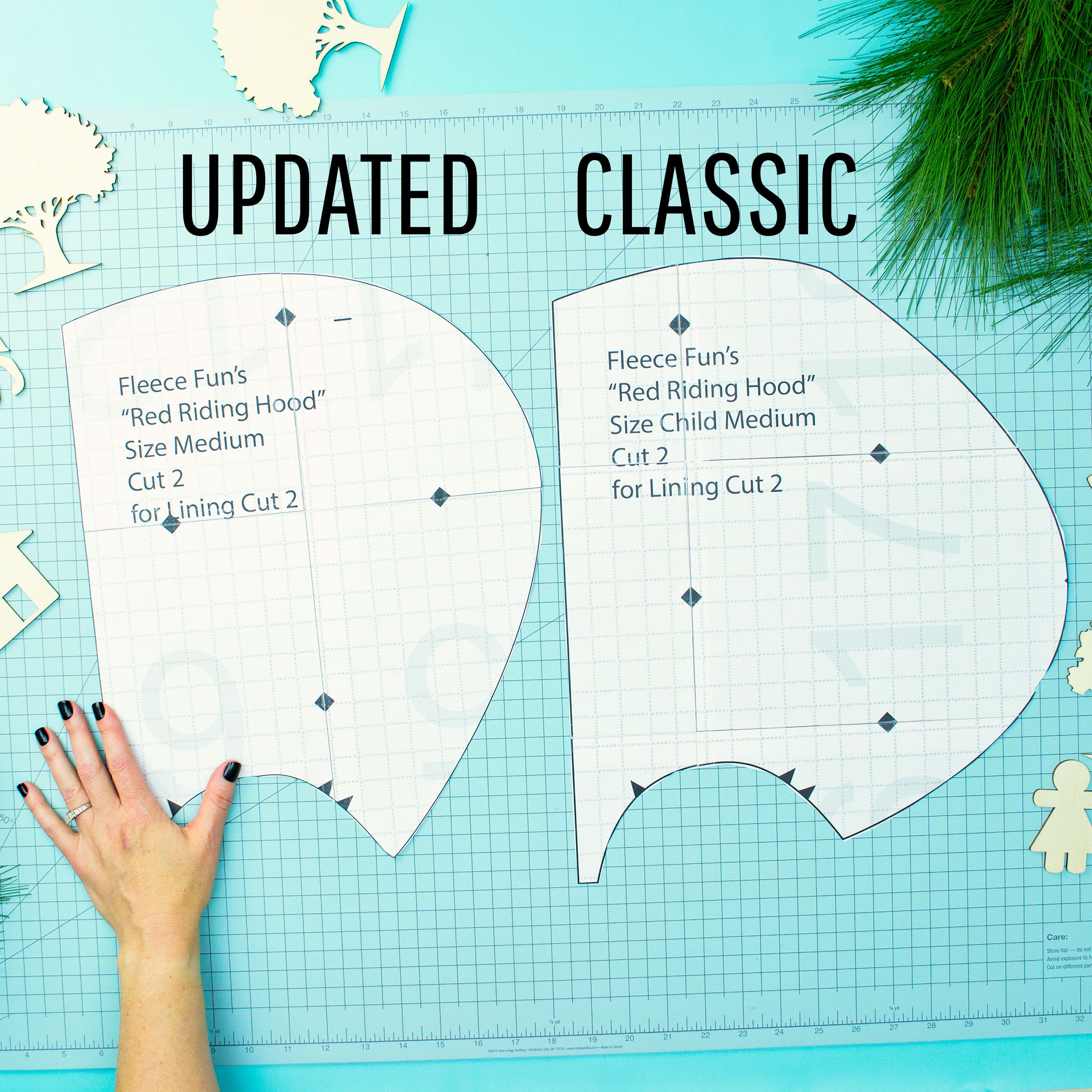 Red Riding Hood Cape Paper Sewing Pattern Half Cape Sewing - Etsy