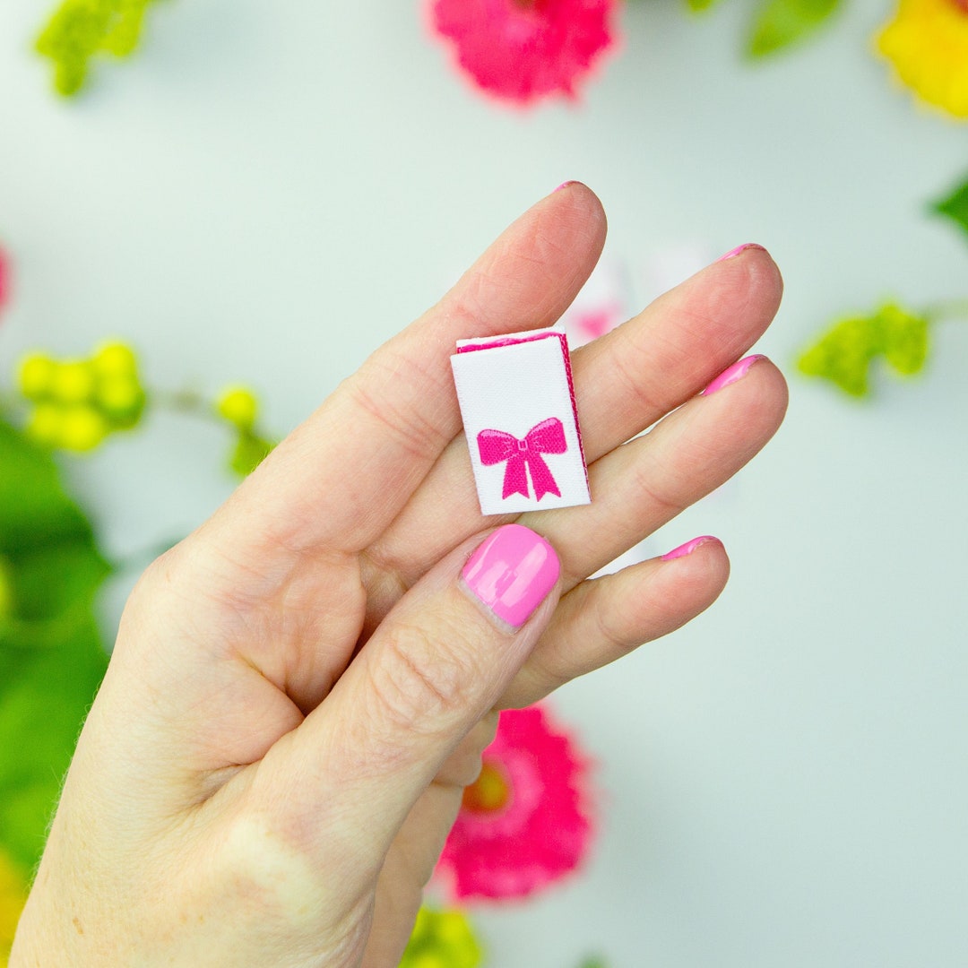 Cute Bow Woven Labels | Clothing Labels | Sewing Labels for Handmade ...