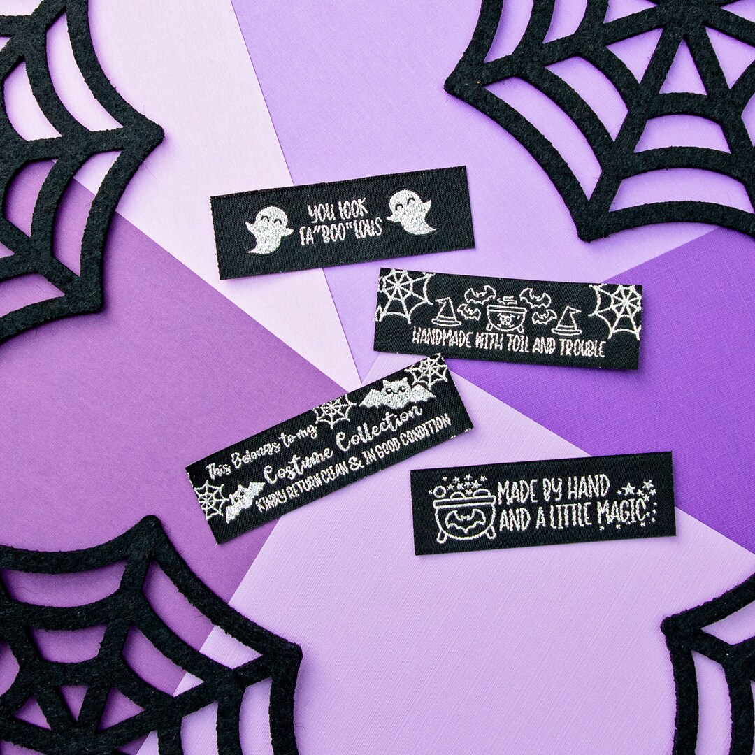 Halloween Sewing Labels | Woven Labels | Halloween Quilt Labels ...