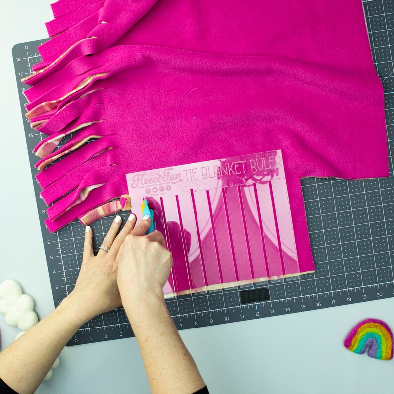 Fleece Tie Blanket Acrylic Pattern Template Blanket Ruler Etsy