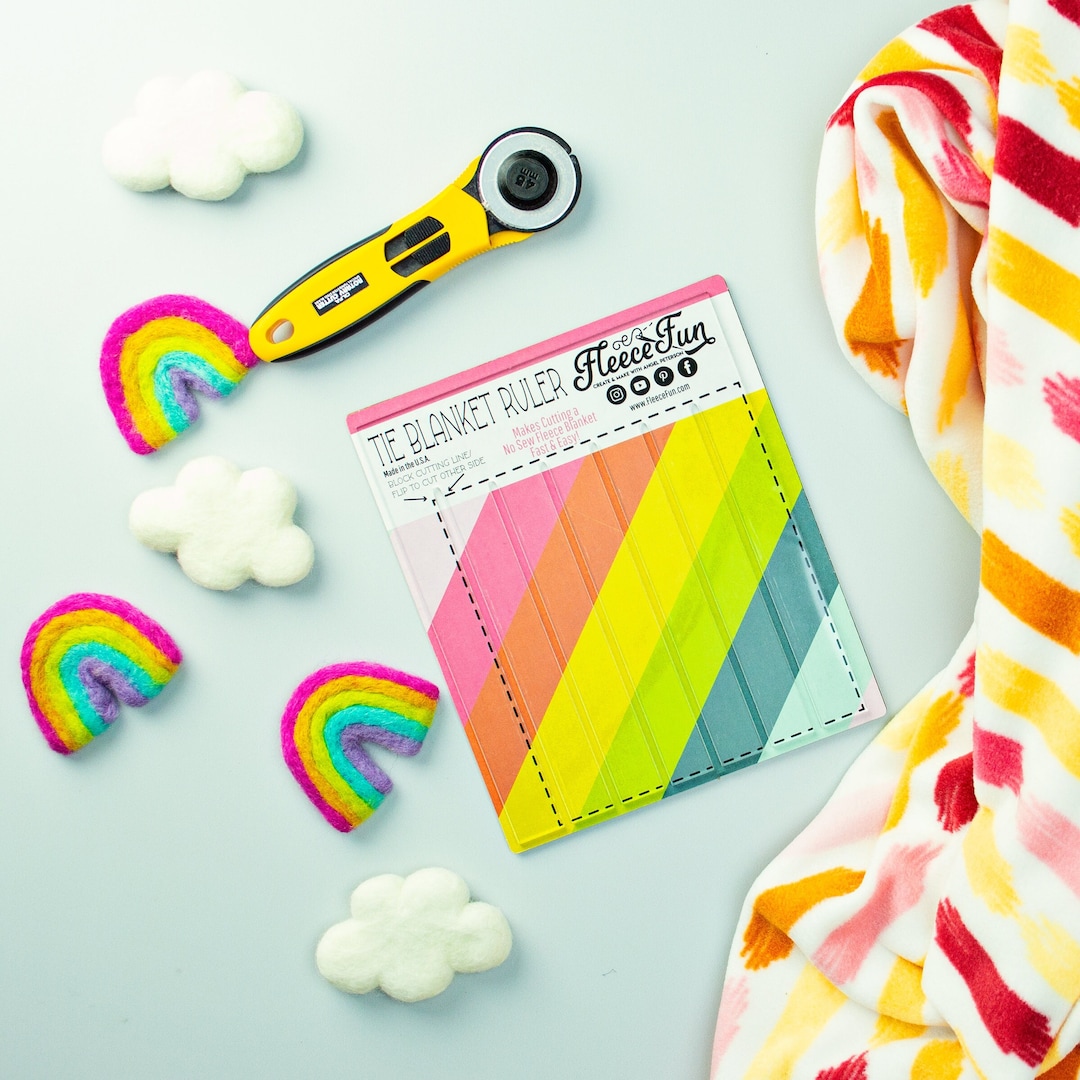 Fleece Tie Blanket Template: Acrylic No Sew Blanket Ruler (MISPRINT) - Etsy