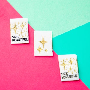 Size Inclusive Sewing Labels | Woven Labels | Clothing Labels | Sewing ...