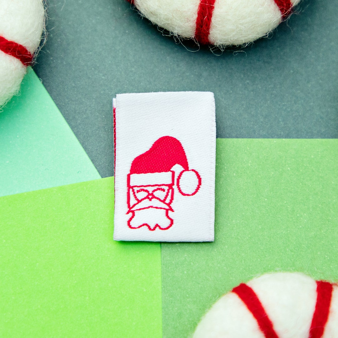 Santa Sewing Labels | Woven Labels | Santa Labels | Sewing Labels for ...