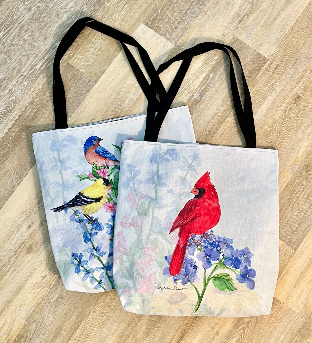 Songbirds Cardinal Tote Bag, Canvas Bag, Shopping Bag - 2 Sided - Etsy