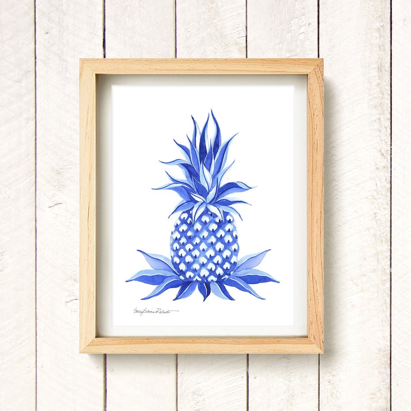 Blue Pineapple - Etsy