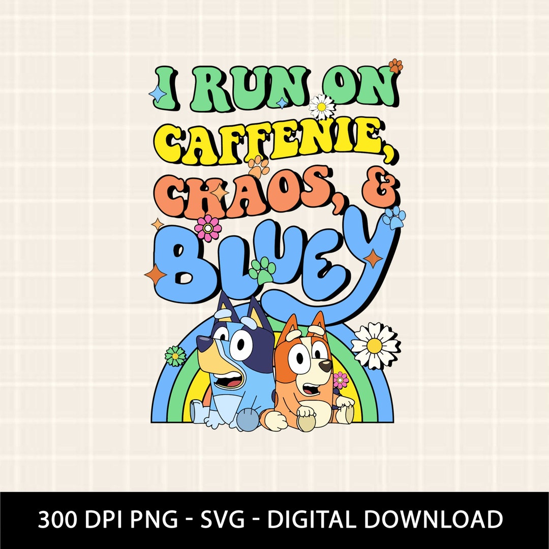 Bluey and Bingo Svg, Chaos and Bluey Png, 90s Cartoon 300dpi Download ...