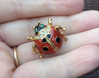 Vintage ladybug pin | Etsy