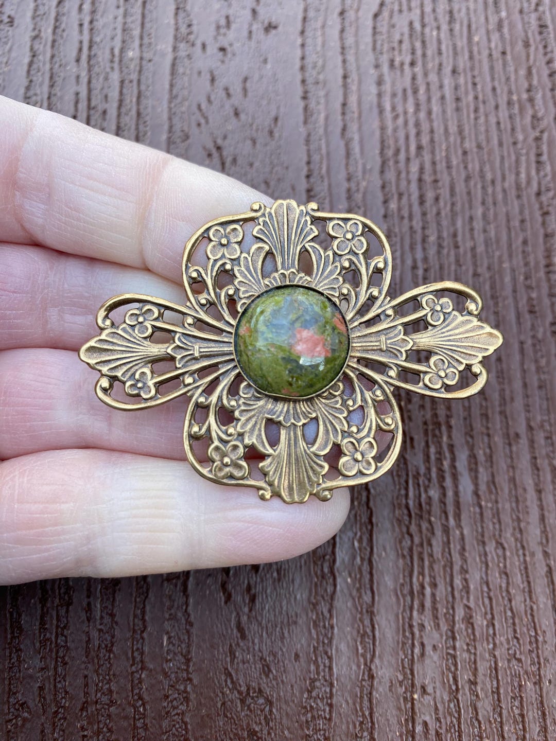 Vintage Jewelry Beautiful Connemara Green Marble and Gold Tone Irish ...