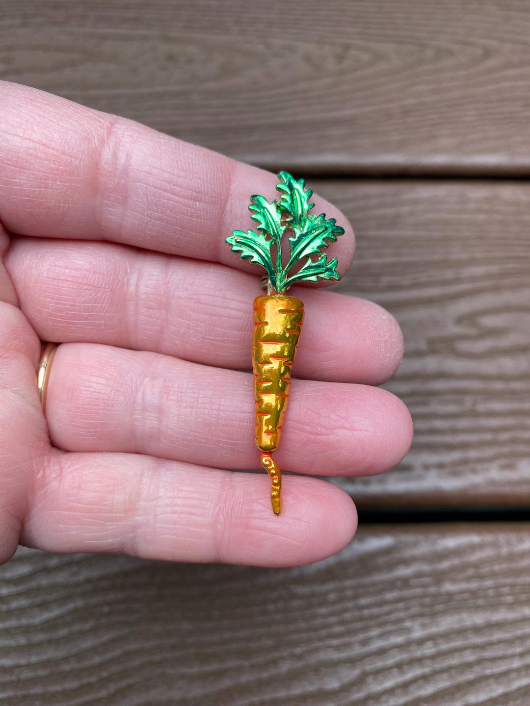 Vintage Jewelry Beautiful Realistic Enamel Carrot Veggie Pin Brooch - Etsy