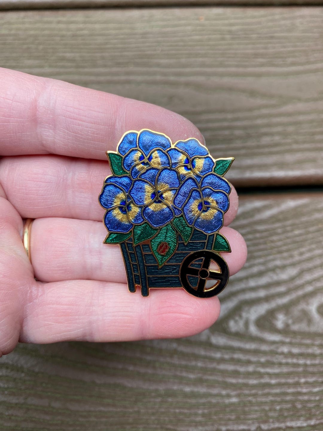 Vintage Jewelry Signed Fish and Crown Exquisite Cloisonne Enamel ...